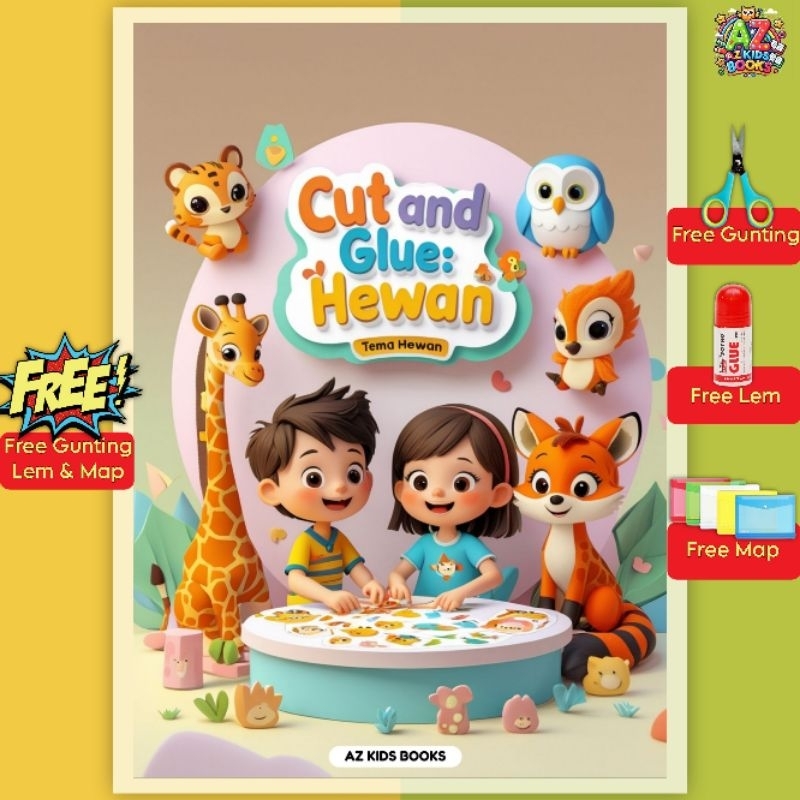 Jual Cut And Glue Mainan Edukatif untuk anak 3 4 5 6 Tahun Pra TK Paud ...