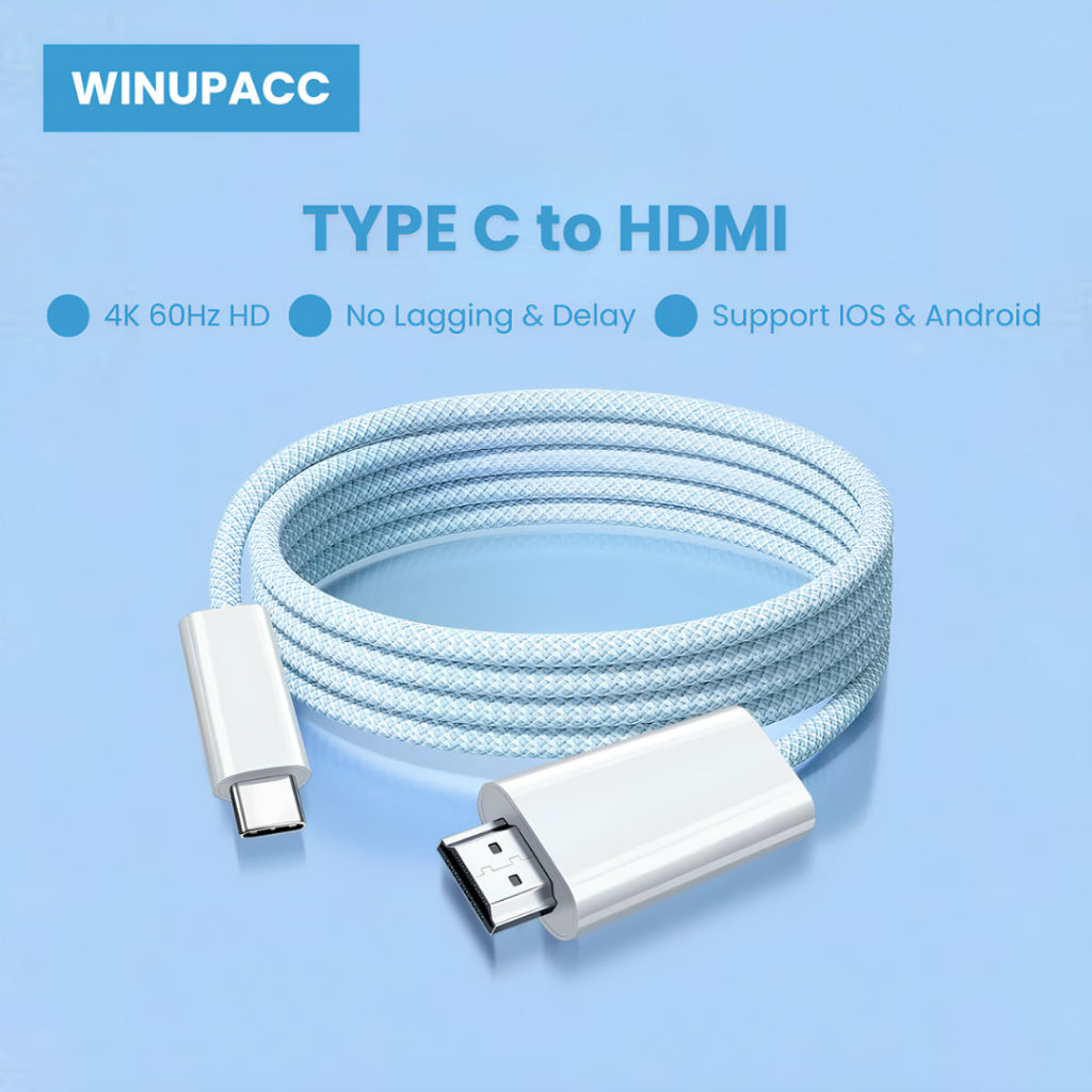 Jual Kabel HDMI to Type C 3.1 4K 60Hz Adapter Converter Hp ke TV ...