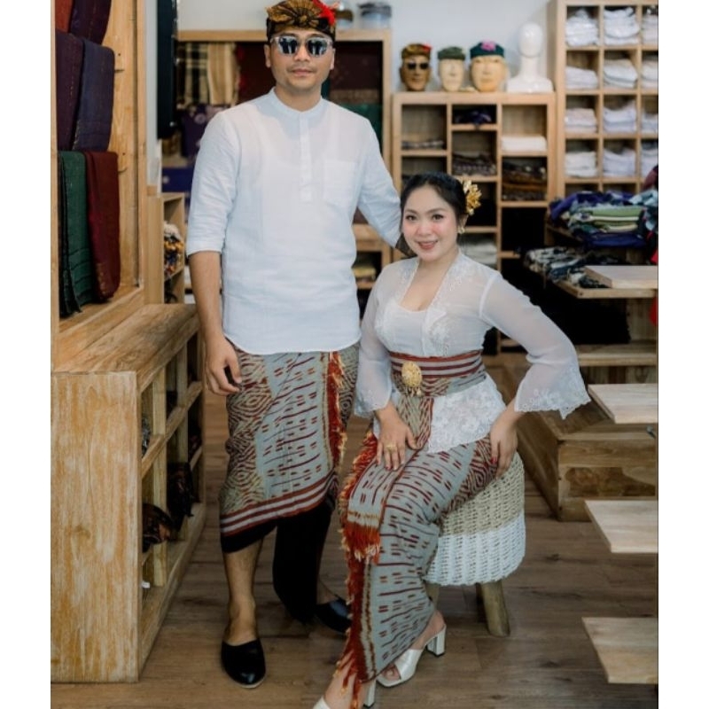 Jual Set Couple Saput Bali [ Baju Adat Bali ] kode SJY21 | Shopee Indonesia