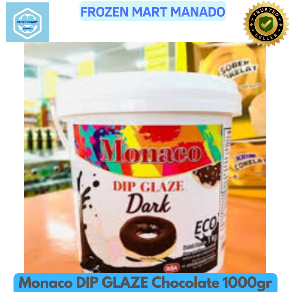Jual Monaco DIP GLAZE Chocolate 1000gr - Frozen Mart Manado (Frozen ...