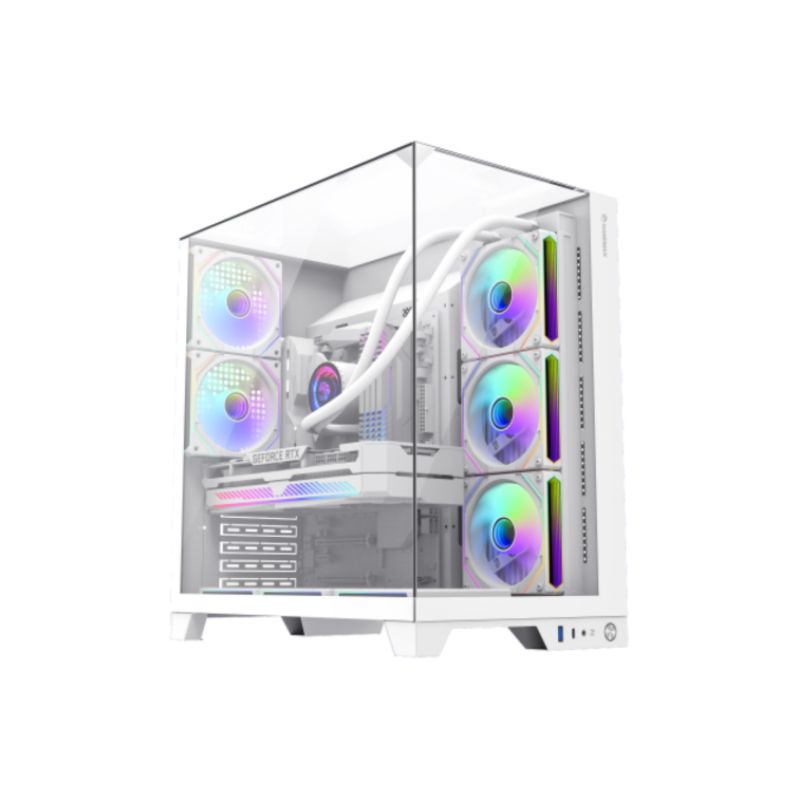 Jual GameMax INFINITY PLUS WH ARGB TG USB 3.0 Mid Tower Micro ATX White ...