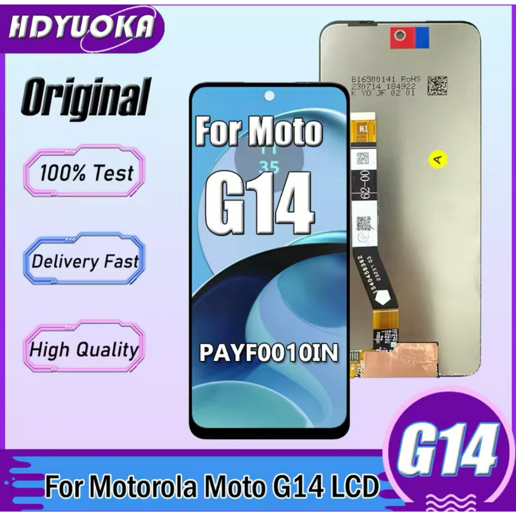Jual 6.5'' Original For Motorola Moto G14 PAYF0010IN LCD Display Touch ...