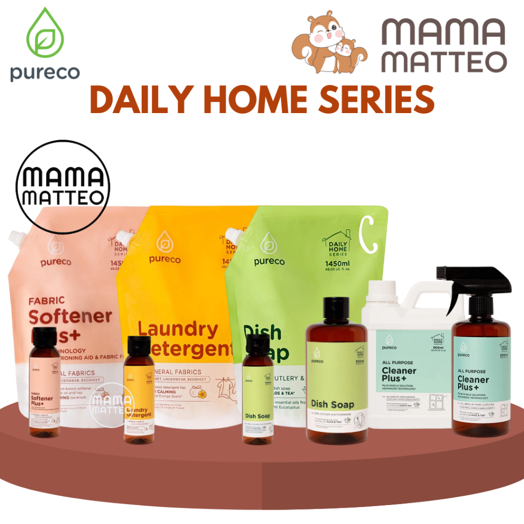 Jual PURECO DAILY HOME SERIES : Laundry Detergent / Fabric Softener Plus / Dish Soap / All ...