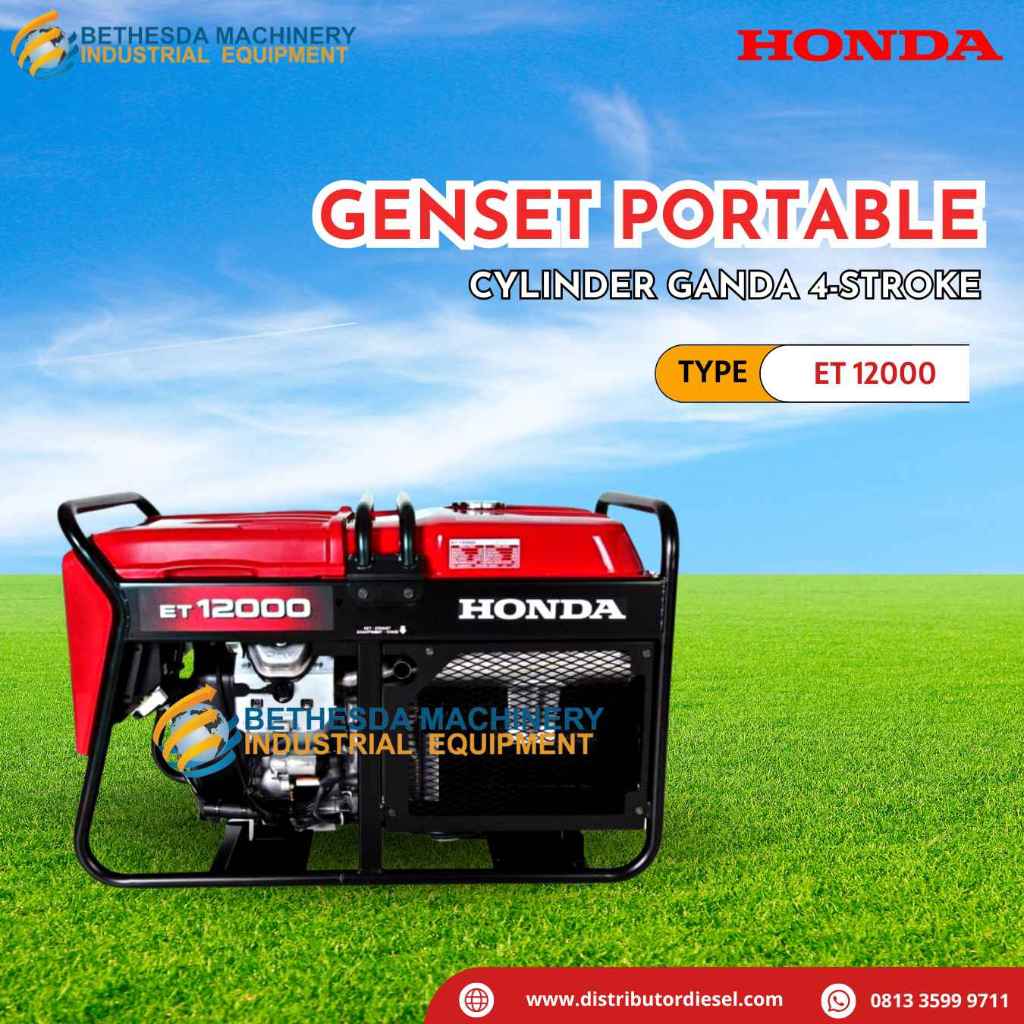 Jual Genset Mini Portable Honda 8800 Watt Generator Set Bensin ET ...