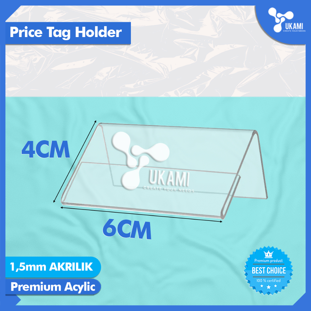 Jual UKAMI - Price Tag Acrylic Small Size 4x6 / Label Nama Akrilik ...