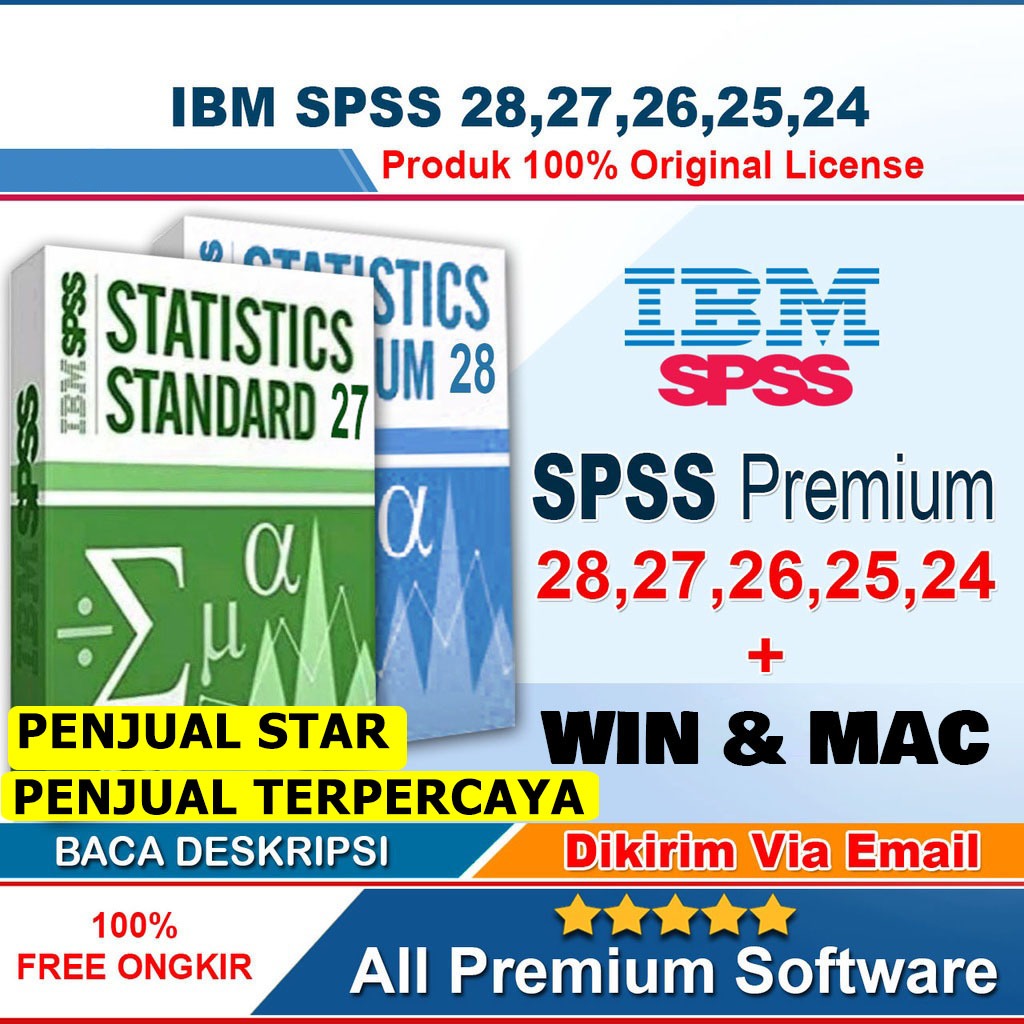 Jual SPSS 25 , 26, 27, 28, 29, 30 / IBM AMOS / SPSS Statistik / SPSS Amos | Shopee Indonesia