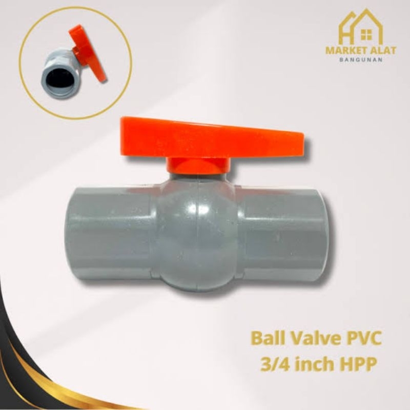 Jual Ballvalve 3/4" / Ball valve / Stop Kran PVC 3/4" inch | Shopee ...