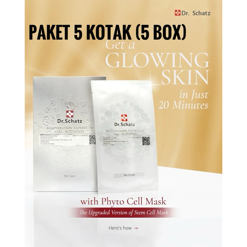 Jual Paket 5 kotak Dr Schatz Phyto Cell Mask (5 box) | Shopee Indonesia