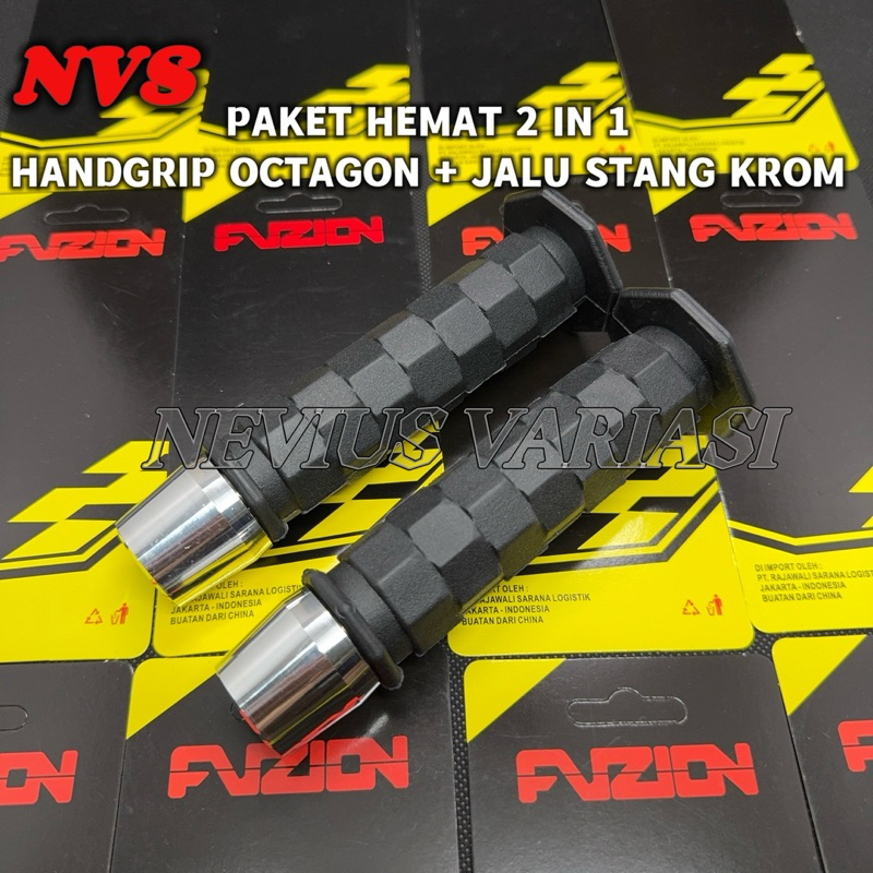 Jual Paket Termurah sarung gas + jalu stang chrome pcx Handgrip octagon ...