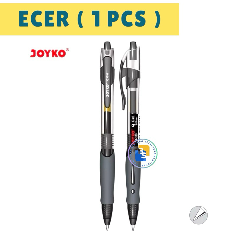 Jual 1 Pcs - JOYKO Gel Pen 0,5mm Pulpen Pena GP-265 Q Hitam | Shopee Indonesia