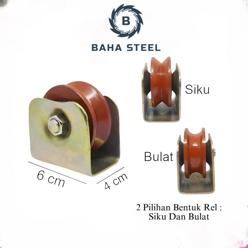 Jual Roda Pagar Pintu Besi Ukuran 6 cm / 7 cm / 8 cm - Roda Pintu Pagar ...