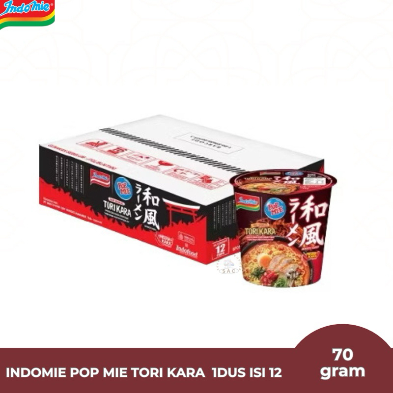 Jual [1 dus isi 12 pcs]Pop Mie Instan Rasa Tori Kara Ramen Cup 70 gram ...
