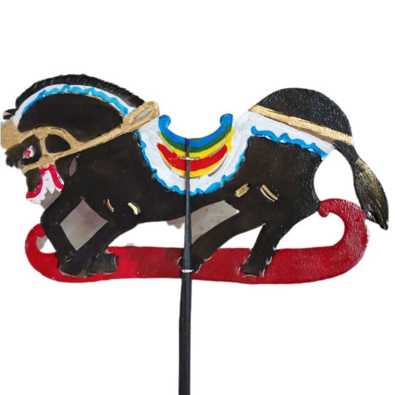Jual Wayang hewan - wayang kuda - wayang kulit sapi asli - ukuran 30 cm ...