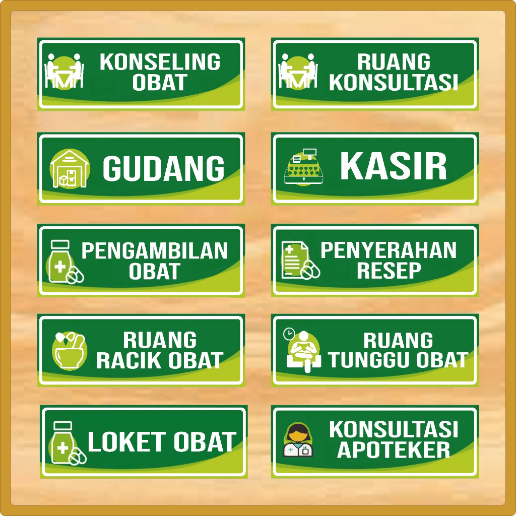 Jual Stiker Apotek, Sticker Farmasi, Stiker Penyerahan Resep, Stiker ...