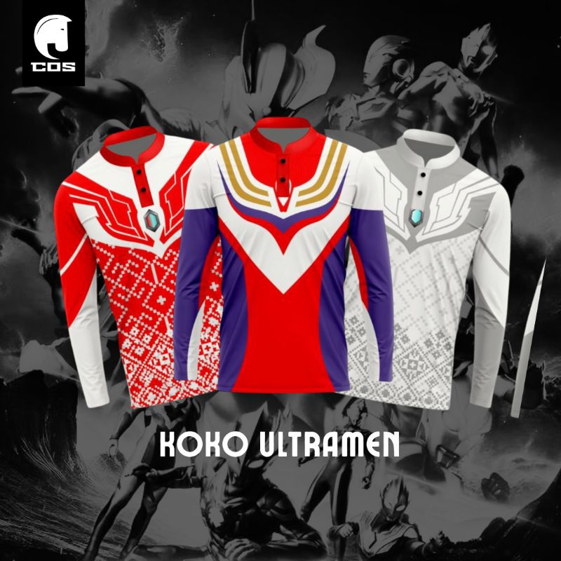 Jual koko Ultramen lengan panjang ukuran dewasa dryfit premium | Shopee ...