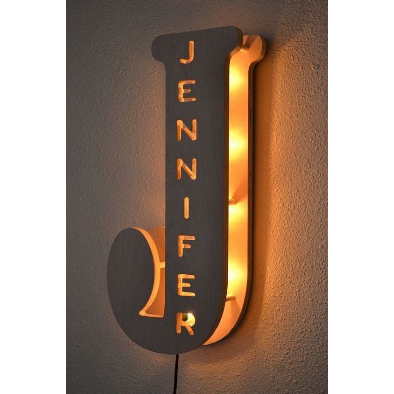 Jual Custom Lampu Tidur Karakter Huruf dan Nama Kamu | Shopee Indonesia