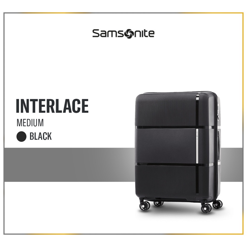 Jual Samsonite Koper Hardcase Interlace Medium 24 inch Exp V2 - Black ...