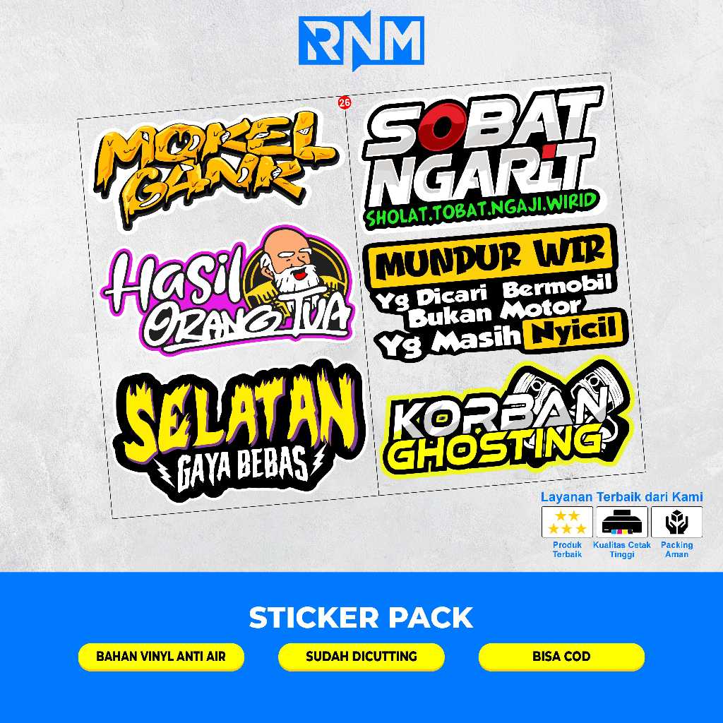 Jual STICKER MOTOR KATA-KATA VIRAL | VOL 26 | Shopee Indonesia