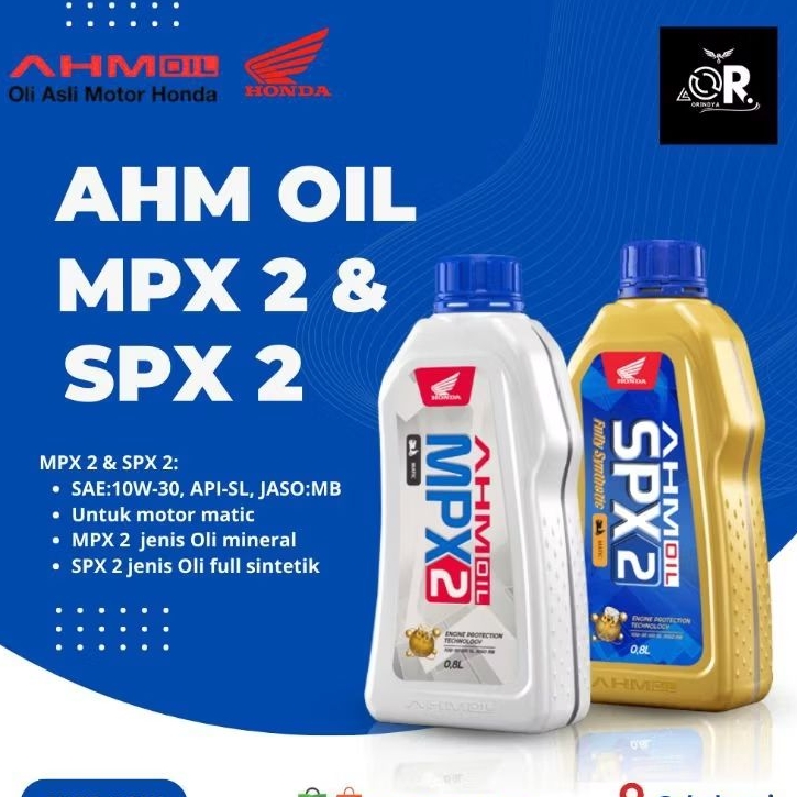 Jual 𝗔𝗛𝗠 𝗢𝗜𝗟 𝗠𝗣𝗫 𝟮 & 𝗦𝗣𝗫 𝟮 | 𝟬, 𝟴 𝗟| 𝗣𝗥𝗘𝗠𝗜𝗨𝗠 | 𝗢𝗟𝗜 𝗔𝗦𝗟𝗜 𝗠𝗢𝗧𝗢𝗥 𝗠𝗔𝗧𝗜𝗖 ...