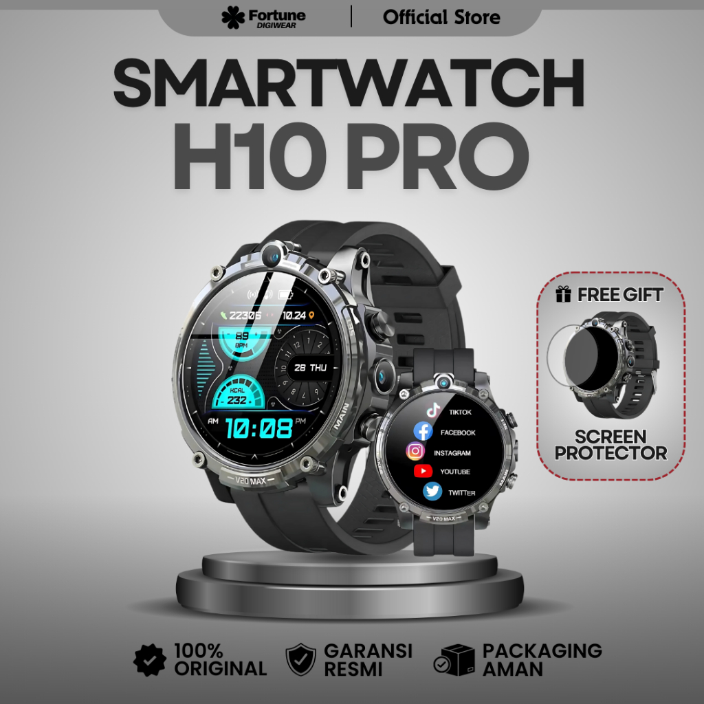 Jual FORTUNE DIGIWEAR - H10 PRO Smartwatch Android | 4G/5G | WIFI ...