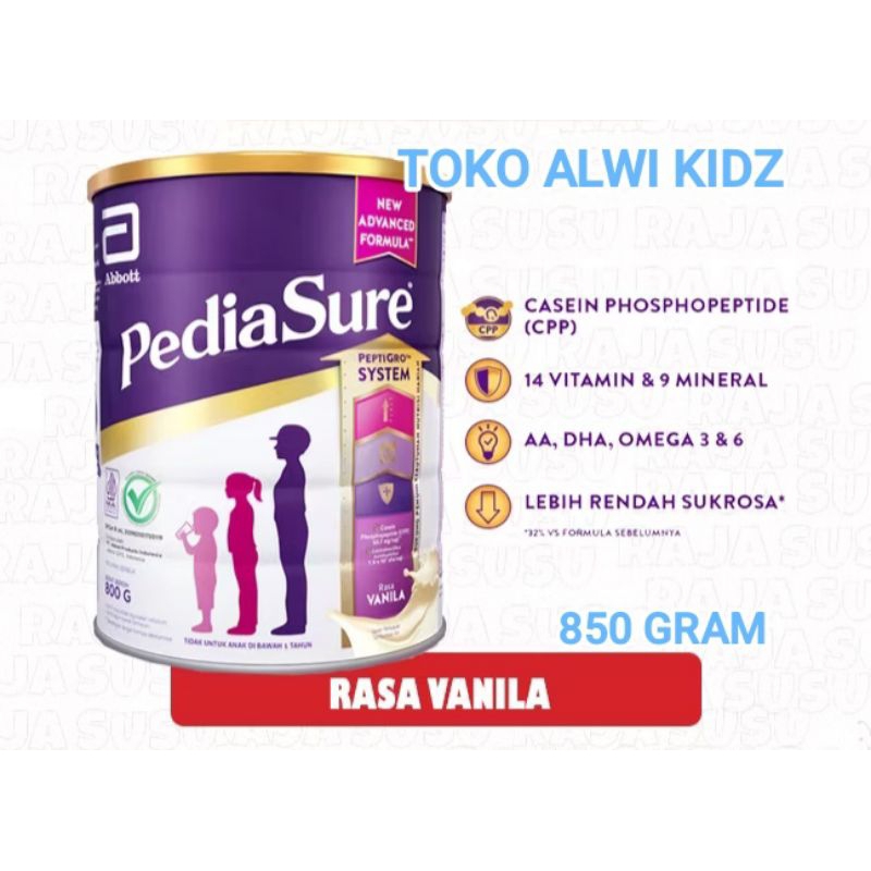 Jual PEDIASURE VANILA 850 GRAM NEW | Shopee Indonesia