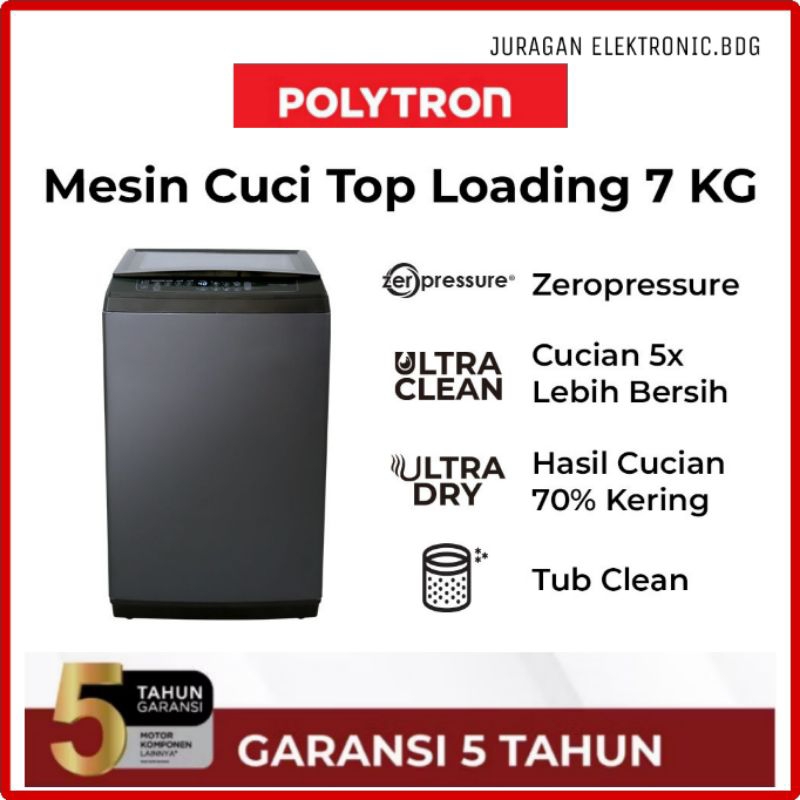 Jual POLYTRON Mesin Cuci 1 Tabung Zeromatic Laguna series Hijab 7 KG - PAW 7029 Y/TY | Shopee ...