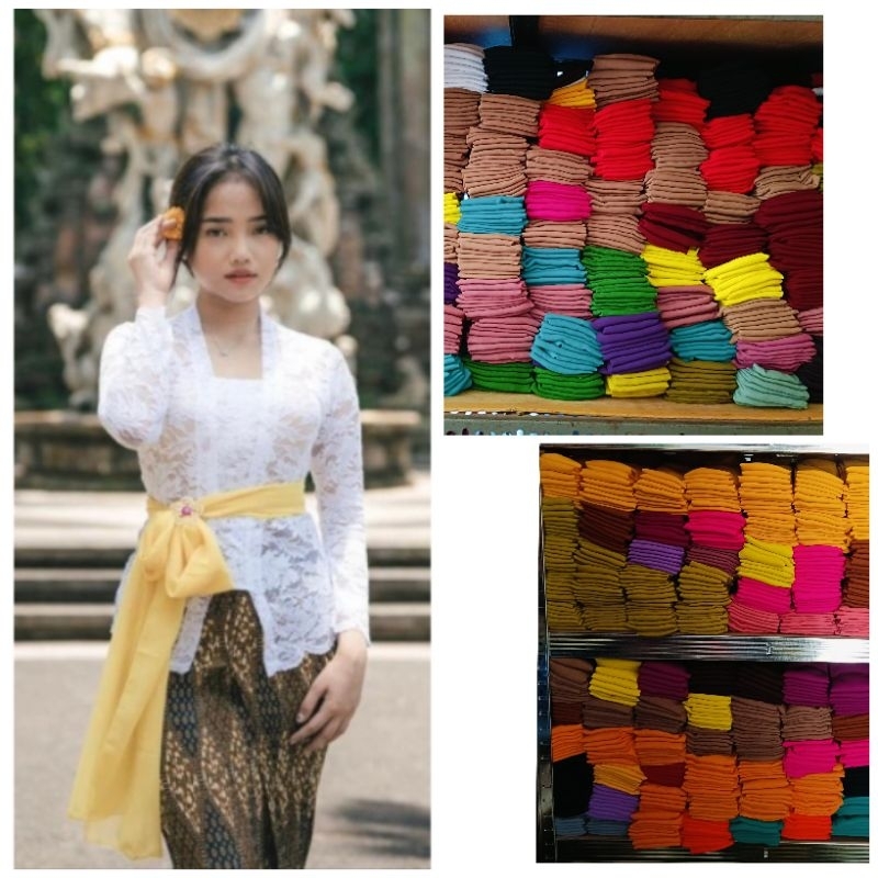 Jual selendang bali polos lebar 28cm//selendang tari//sampur tari ...