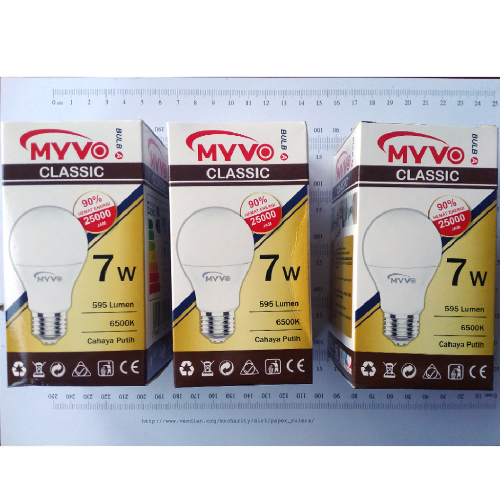 Jual Lampu Led Myvo Classic Bulb 7W (3 Pcs) | Shopee Indonesia