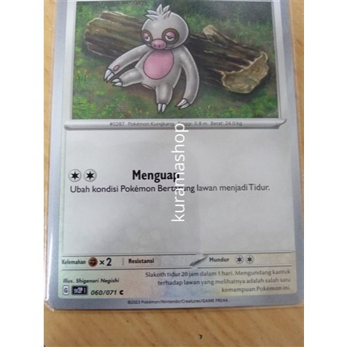 Jual KARTU POKEMON SLAKOTH SV2P 060 071 C | Shopee Indonesia