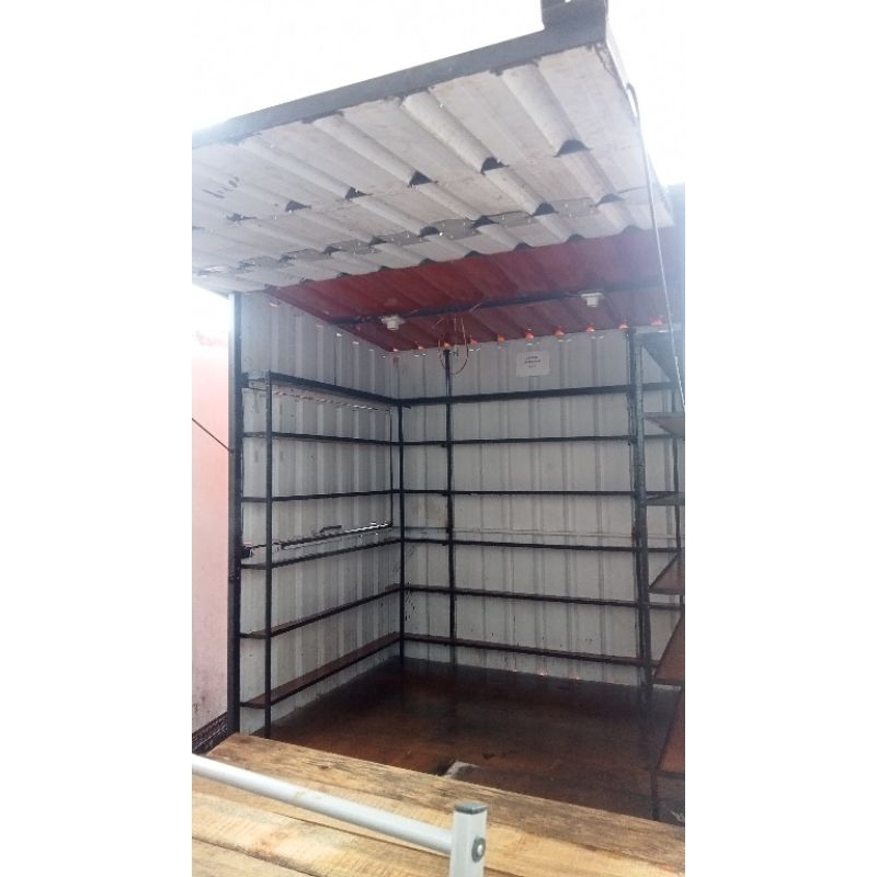 Jual Kontainer Box Boutique/Mini Shop/Box Jualan Reques Rak/Etalase dan ...