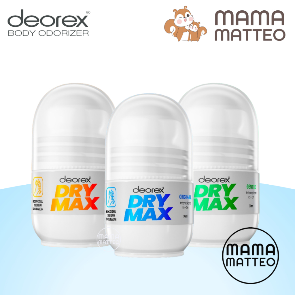 Jual DEOREX DryMax Anti Perspirant Deodorant Roll On 30 ml / Dry Max Original Gentle Extra ...