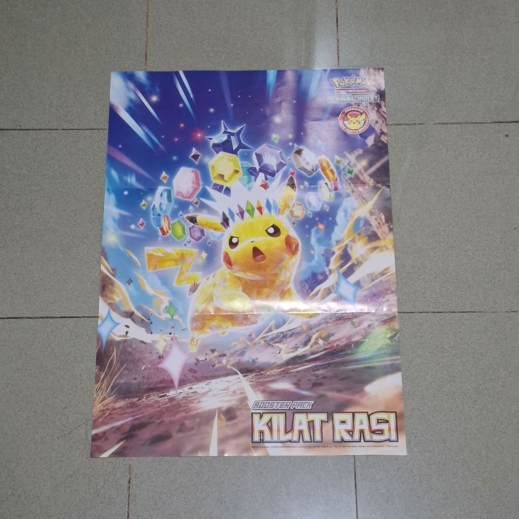 Jual Poster Kilat Rasi Pikachu - Pokemon TCG Indonesia | Shopee Indonesia