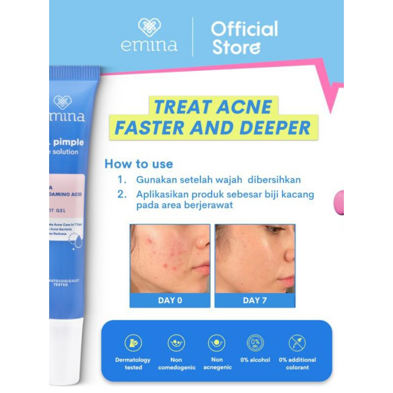 Jual Emina Ms. Pimple Acne Solution Spot Gel 15 ml | Shopee Indonesia