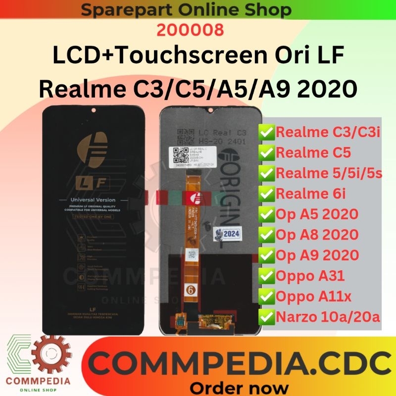 Jual LCD+Ts Oppo A5 2020/A9 2020/A31 2020/A8/A11/A11x/Real C3/C5/Real 5/5i/5s/6i | Shopee Indonesia
