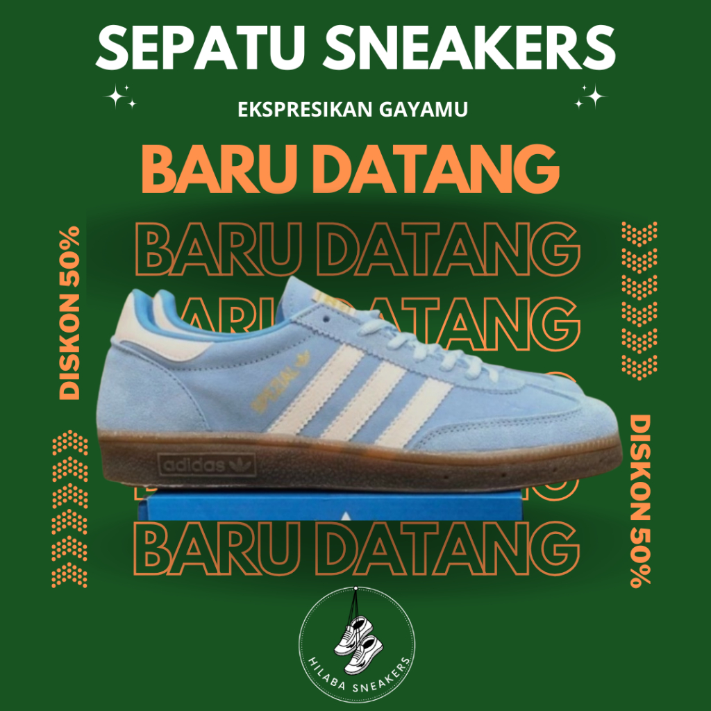 Jual Sepatu Sneakers Pria Wanita Terbaru Adds Spezi4l Ice Blue Casual ...