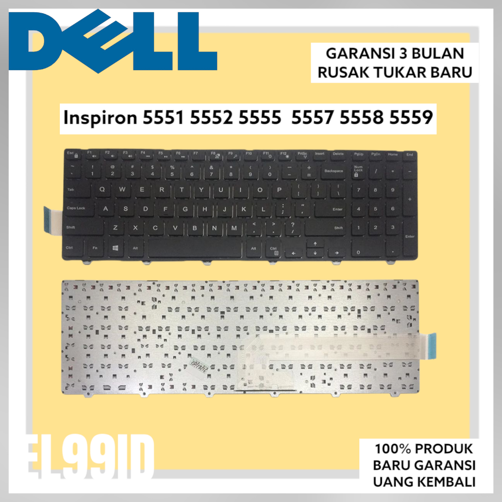 Jual Keyboard Dell Inspiron 15 5551 5552 5555 5557 5558 5559 | Shopee ...