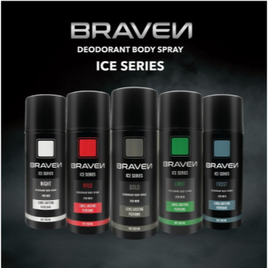 Jual Braven Body Spray Deodorant Ice Series 150ml | Parfum Pria ...