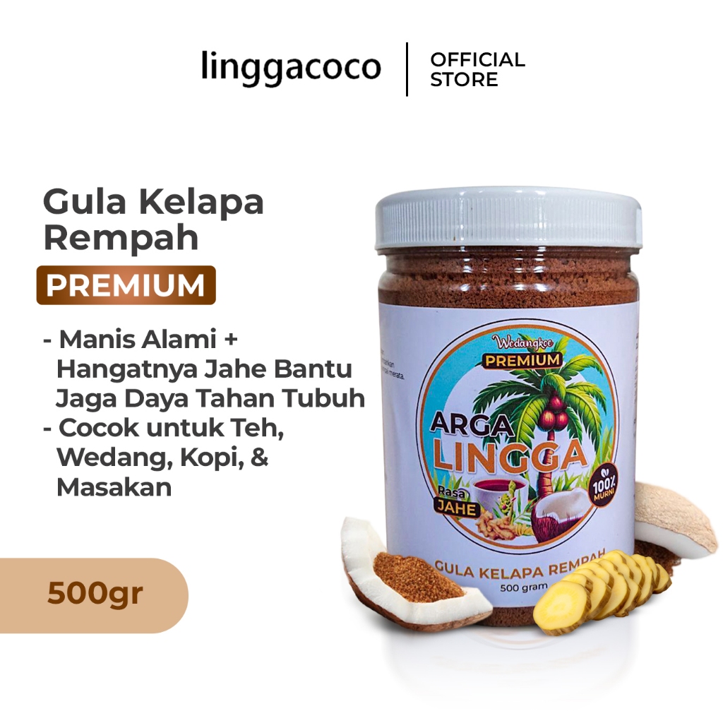 Jual Gula Kelapa Rasa Jahe 0,5 kg/ Gula Semut / Coconut Sugar Organic ...