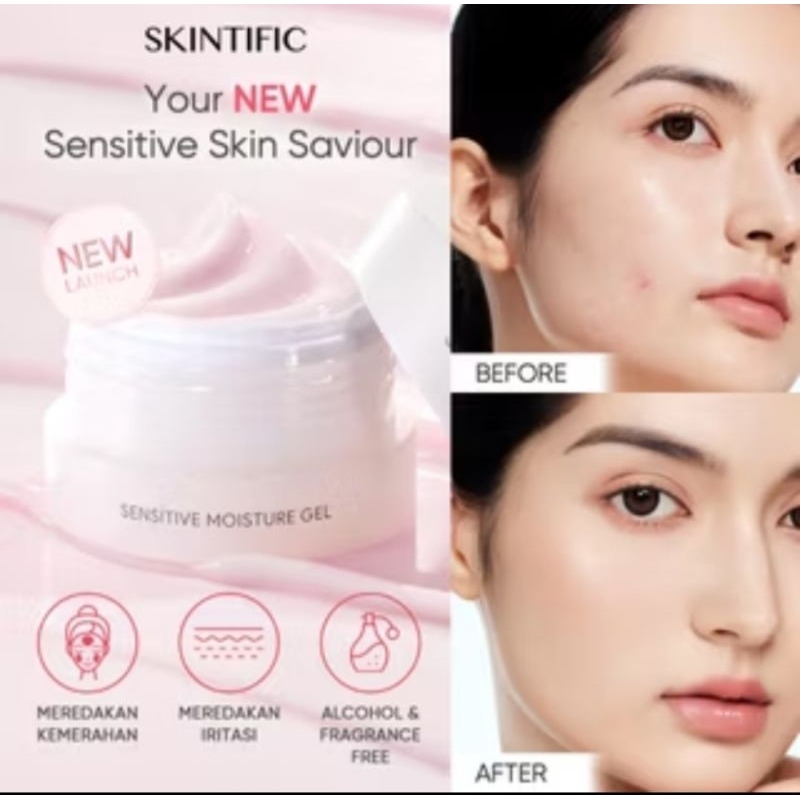 Jual SKINTIFIC Sensitive Moisture Gel 40ml - Calm & Repair 2in1 Gel ...