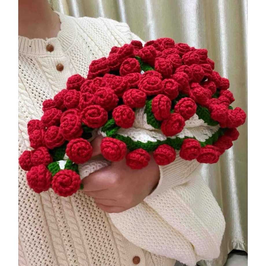 Jual [READY] Crochet Rose Flower Blanket | Selimut Rajut Bunga Mawar ...