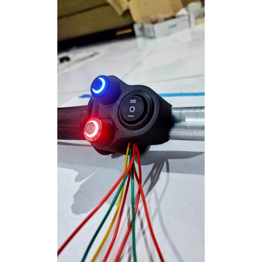 Jual MTMoto Mini Custom Holder Saklar motor universal 3 Tombol_V5 motor ...