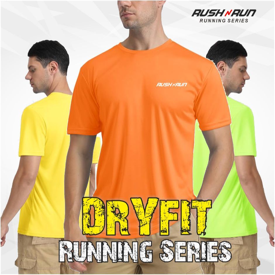 Jual Rush n Run Baju Kaos Olahraga Pria Bahan Dry Fit Atasan Lari ...