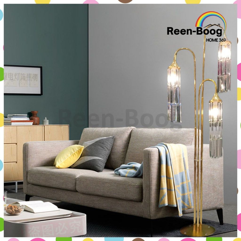 Jual [1 SET] Lampu Standing Rumbai Cabang 3 Lampu Hiasan Dekorasi ...