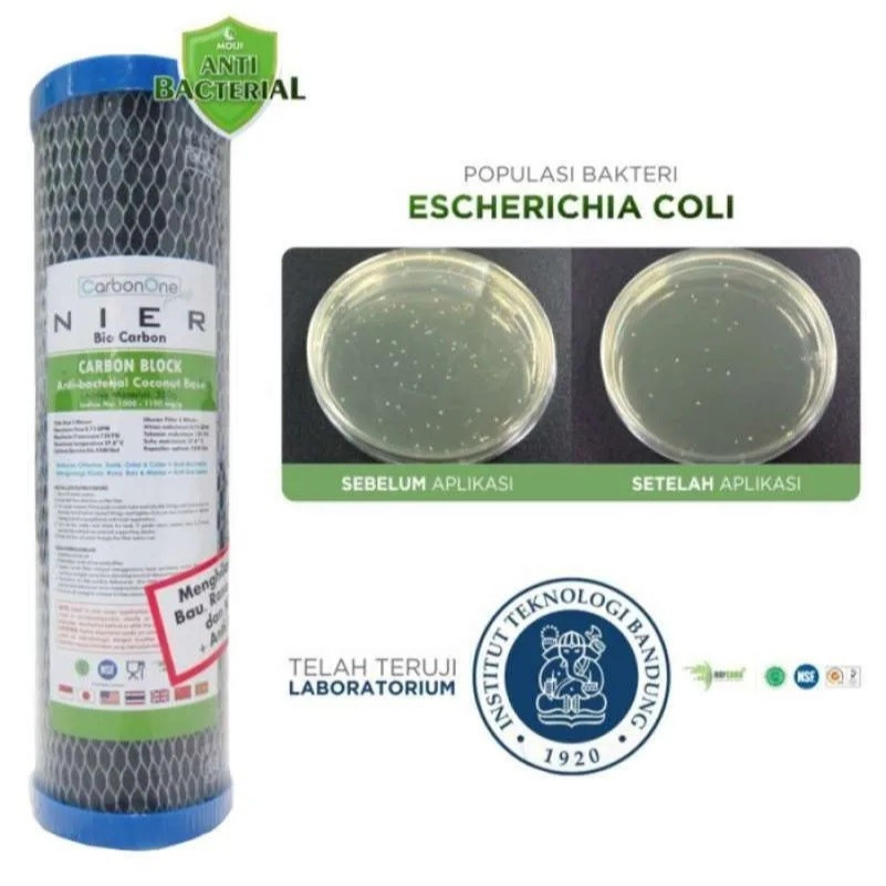 Jual Filter Air CTO Nier Bio Carbon Antibacterial cartridge 10 Inch ...