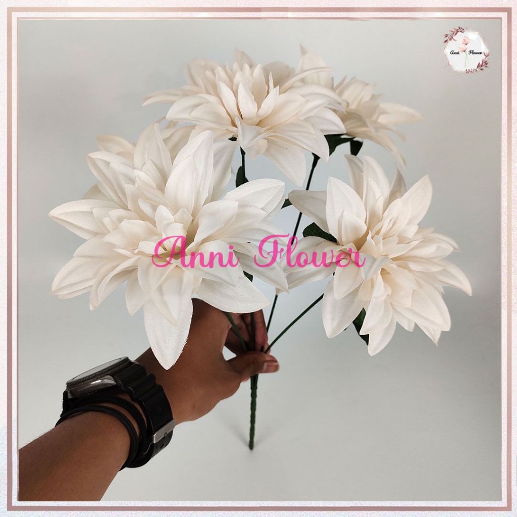 Jual BUNGA KRISAN JUMBO DIAMETER 14CM ARTIFICIAL CABANG 5-ARTIFISIAL ...