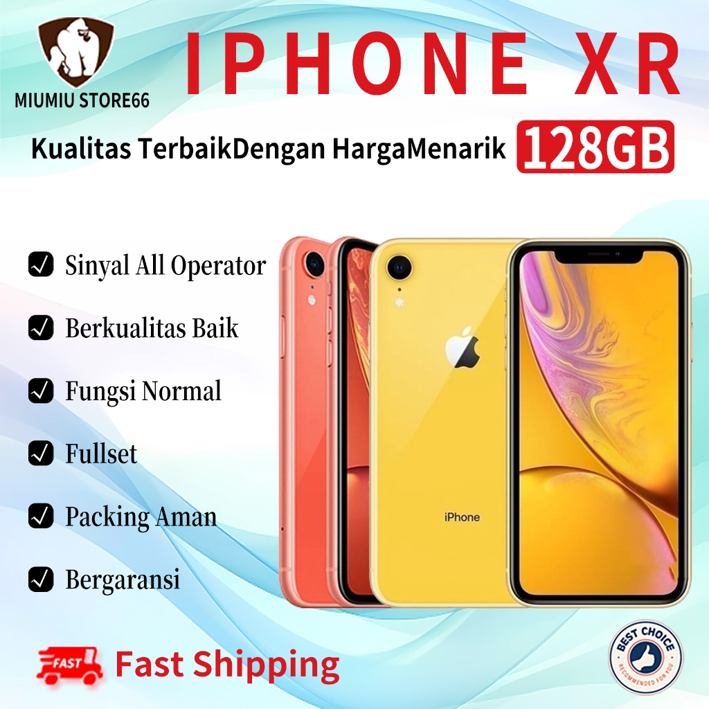 Jual iPhone XR 128GB Fullset Second/Bekas Original100% INTER Mulus Normal Perfect Kondisi Like ...