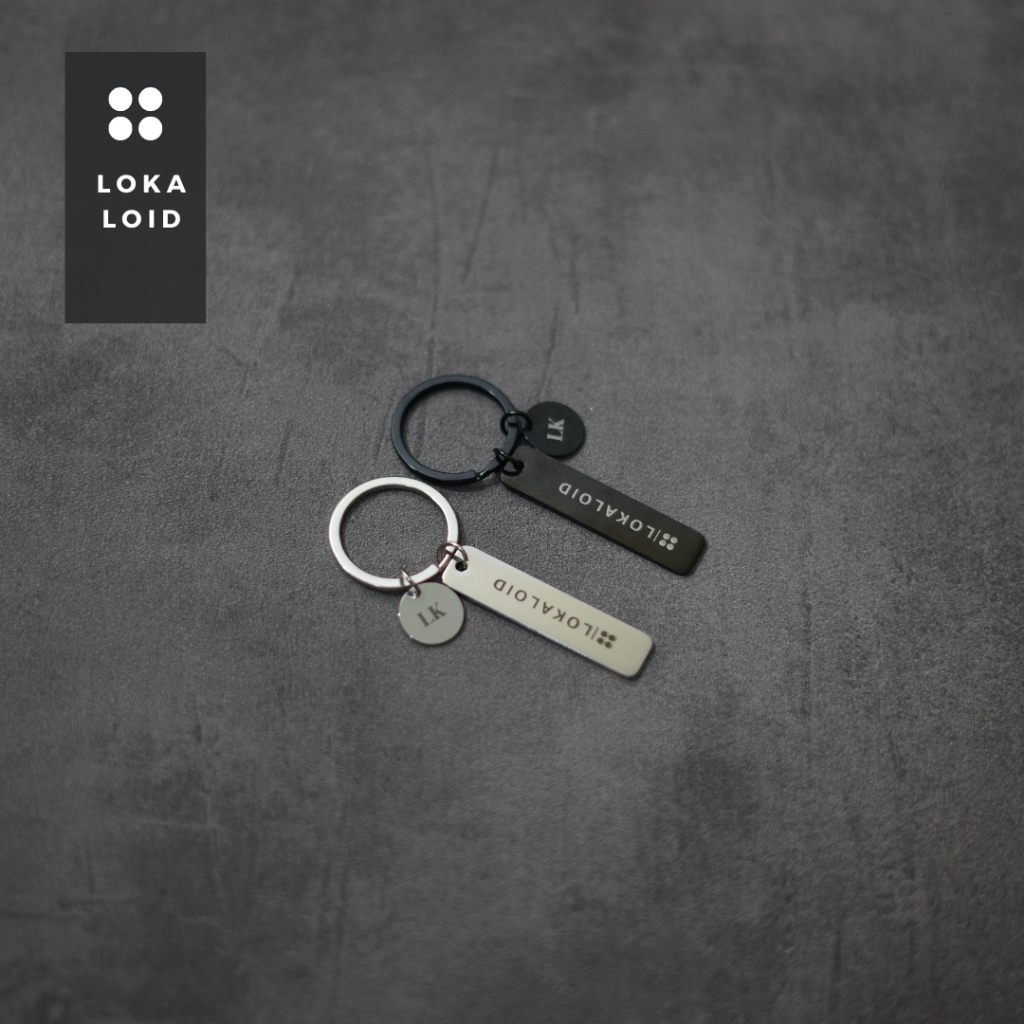 Jual Gantungan kunci Stainless Steel Keychain Long Tag Laser Engraved ...