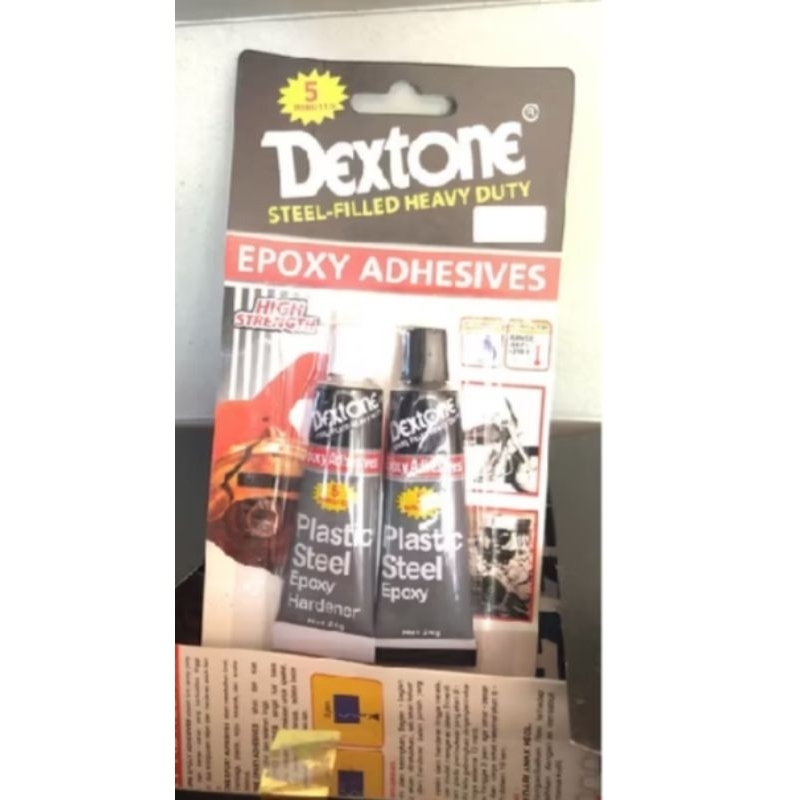 Jual Lem besi Dexton Epoxy 5 menit Resiin+Hardener Adhesive 5 minute ...