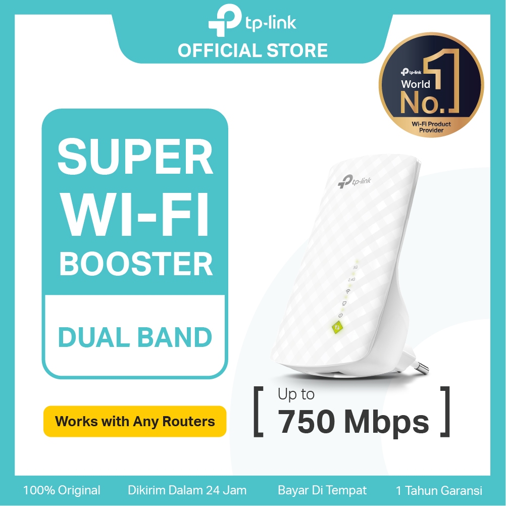 Jual TP-Link RE200 | AC750 WiFi Extender | Dual Band 2.4GHz 5Ghz | Wi-Fi 5 | Wireless | Penguat ...