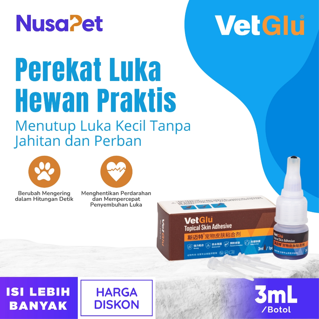 Jual Perekat Luka Hewan VetGlu - Menutup Luka Kecil Tanpa Jahitan ...